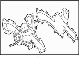 16100-39545 Toyota Pump assy, engine water 1610039545, New Genuine OEM ...