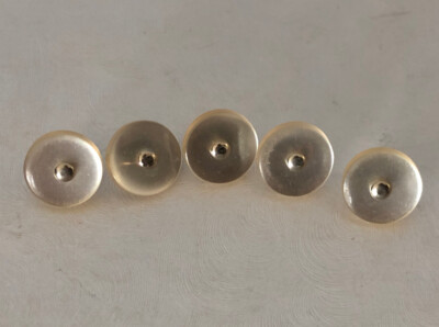 VINTAGE FAUX MOP SHELL PLASTIC BUTTONS WITH METAL SHANK (5) | eBay