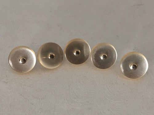 VINTAGE FAUX MOP SHELL PLASTIC BUTTONS WITH METAL SHANK (5) | eBay