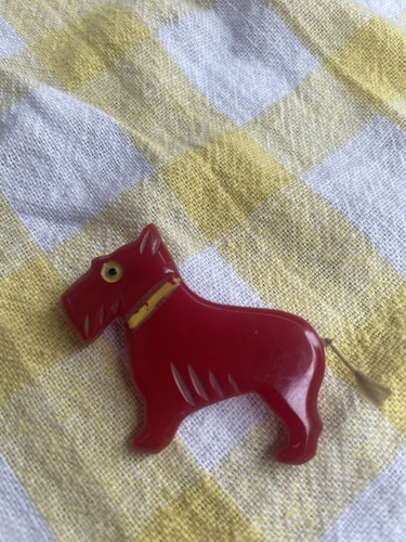 Red Bakelite Scottie Dog With Original Tail. | eBay
