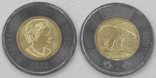 Canada/Canada 2 Dollar commemorative coin 2022 Verabschiedung Elisabeth ...