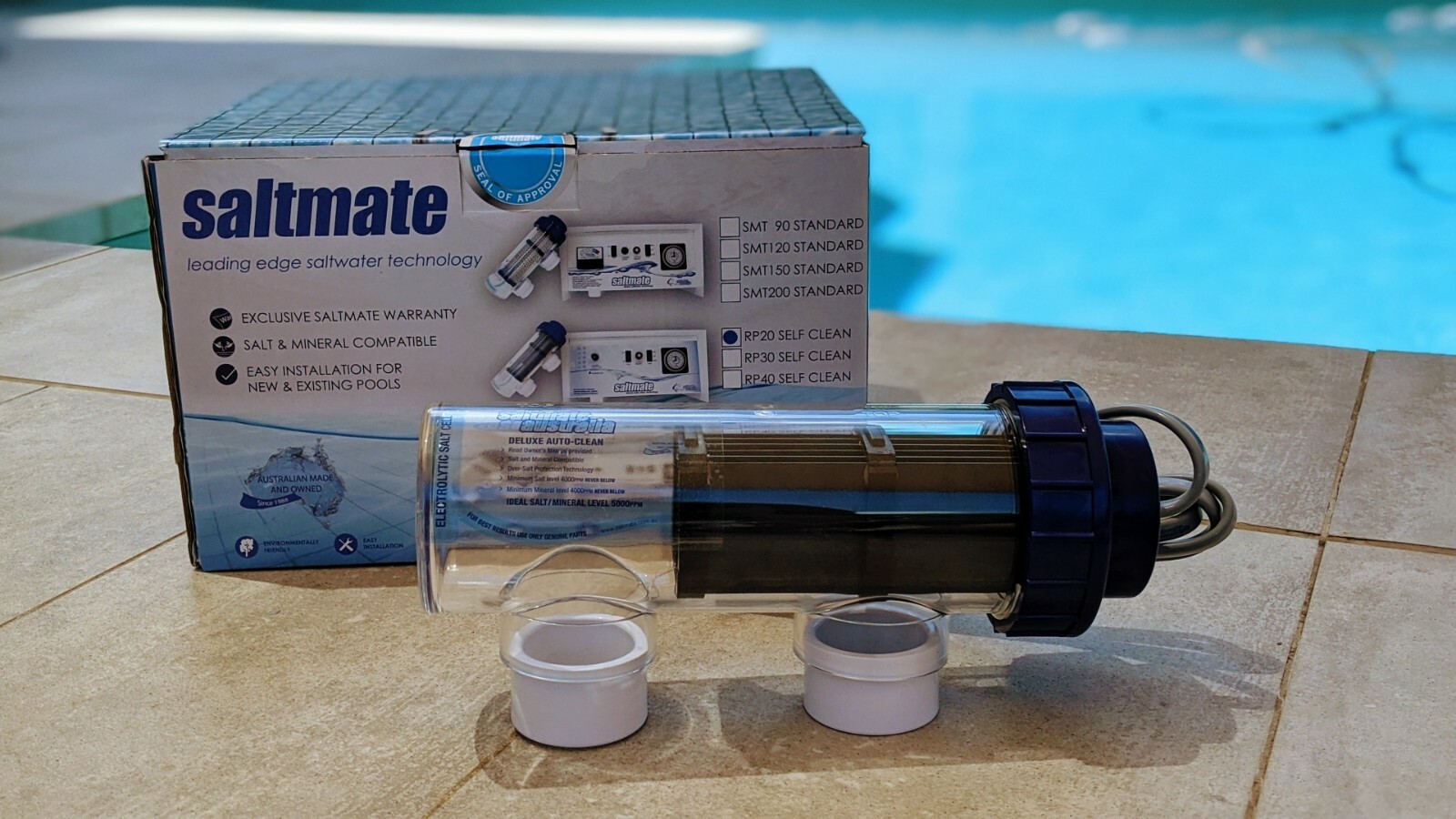 Saltmate RP20 Self Clean Saltwater Swimming Pool Chlorinator **NEW ...
