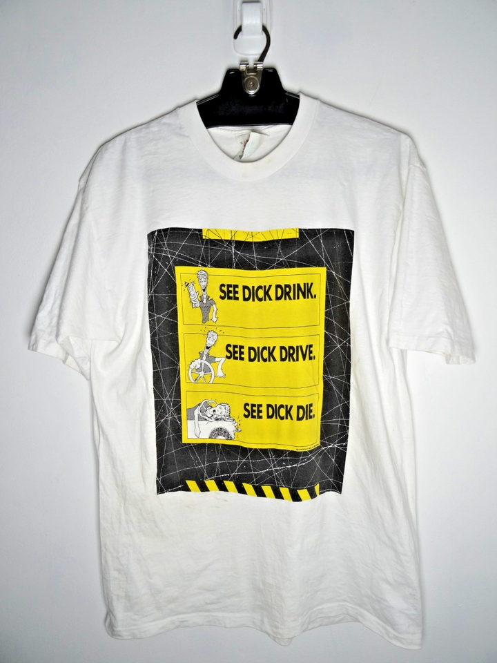 Vintage 80s MADD Mothers Against Drinking Single Stitch Humor Funny XL ...