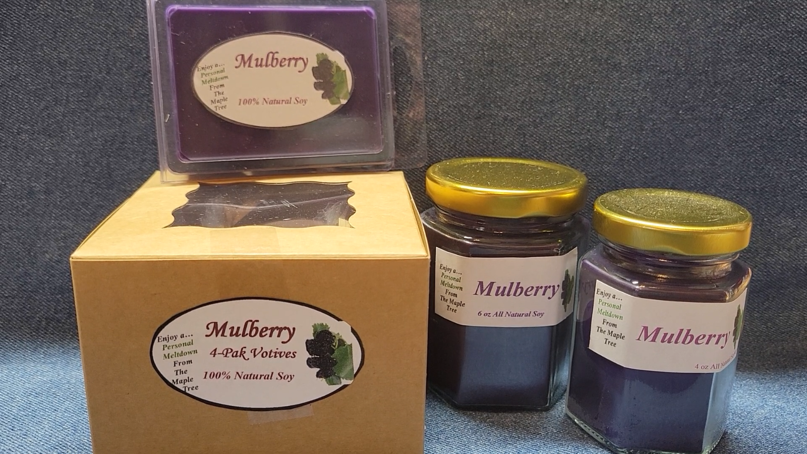 *NEW* Hand Poured Fresh Mulberry Scent Soy Candles, Tarts & Votives ...