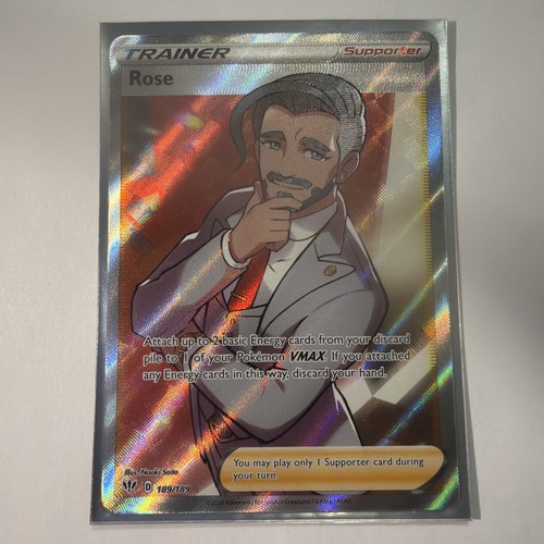 Pokémon TCG Rose Darkness Ablaze Holo Full Art Ultra Rare Card 189/189 ...