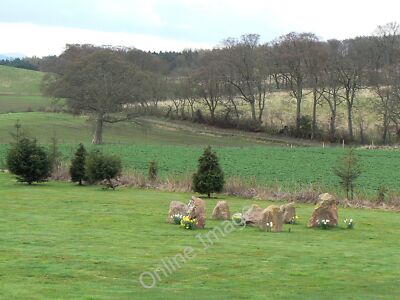 Photo 12x8 Modern stone circle Balmullo A piece of landscape gardening ...