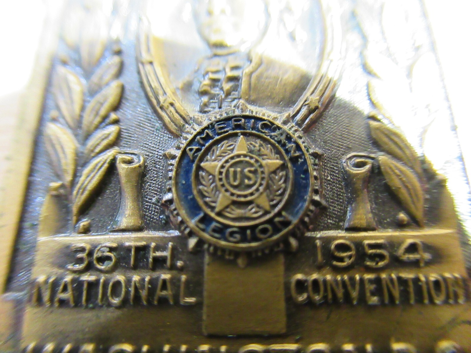 1954 American Legion Convention Delegate Ribbon Medal Badge George ...