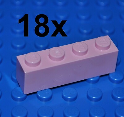 LEGO PARTS - 18X BRIGHT PINK BRICKS 1X4 STUDS/BUILDING BLOCKS 3010 ...