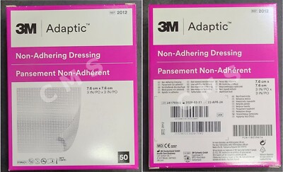 3M ADAPTIC 3"x3" Non-Adhering Wound Dressing 50/BX Johnson & Johnson ...