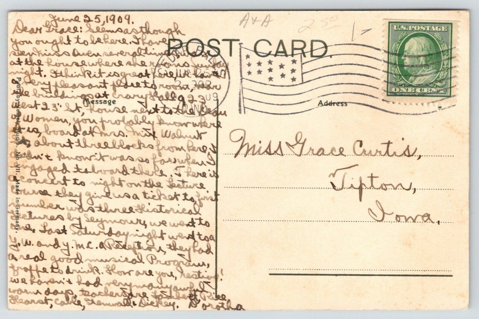 Cedar Falls Iowa~Railroad Tracks Curve to West Around River~City ...