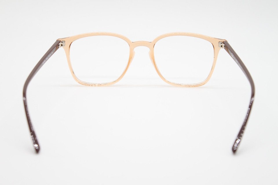 NEW RAY-BAN RB 7185 5940 TRANSPARENT BROWN AUTHENTIC EYEGLASSES 52-18 ...