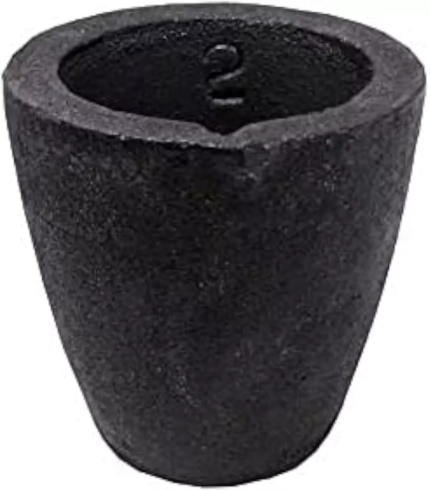 #2-4Kg Clay Graphite Crucibles Premium Black Foundry Cup Furnace Torch ...
