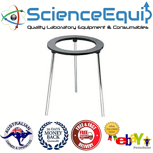 TRIPOD Stand Round Cast Iron 125 x 200mm HEAVY DUTY Lab Chem Flask ...