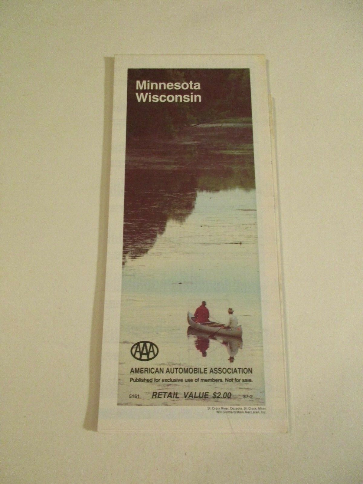 1987 AAA Minnesota Wisconsin Travel Road Map ~ Box A6 | eBay