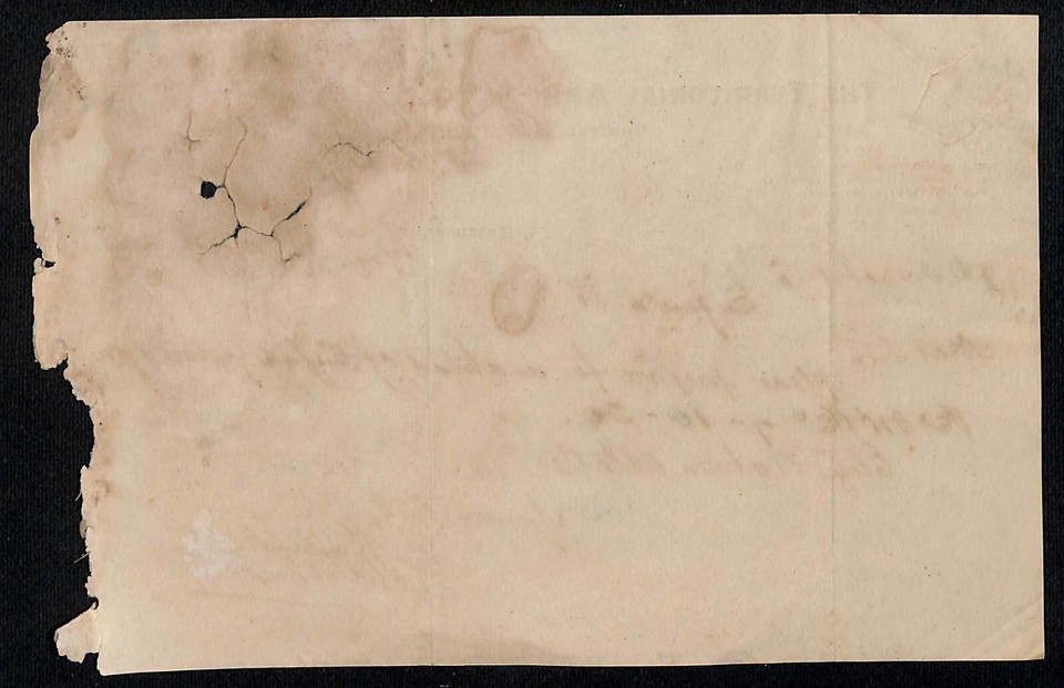 Territorial Abstract and Surety Co Muskogee Indian Territory, OK 1906 ...