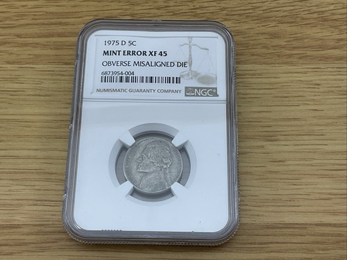 1975 D Jefferson Nickel Mint Error Misaligned Die, Graded | eBay