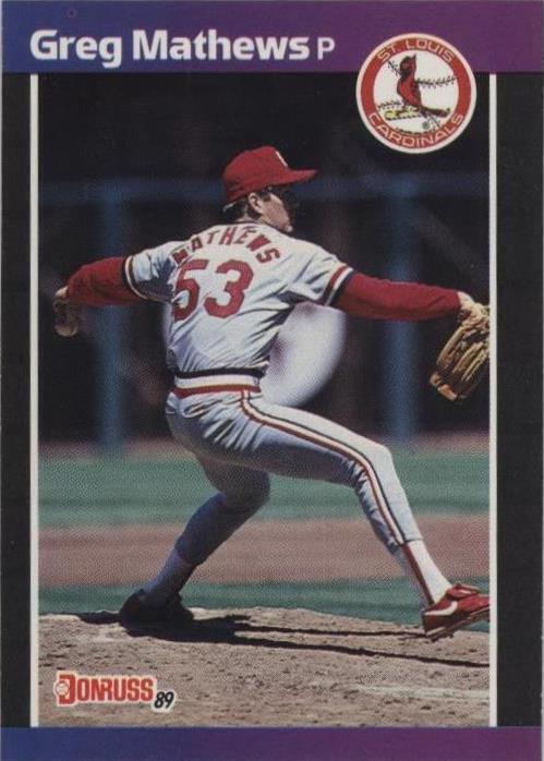1989 Donruss - Greg Mathews #281 *Denotes* on Back for sale online | eBay