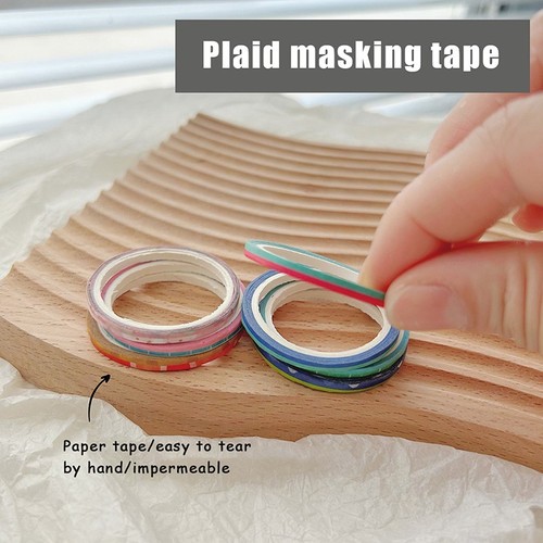 10 Rolls Masking Nail Art Tape Rolls Creative Striping Line Guide Tapes ...