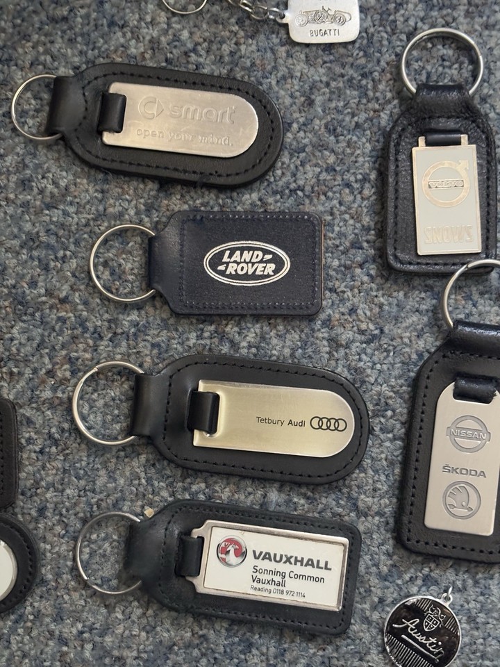 Car Keyrings Job Lot Bundle Auto Vehicle Land Rover Audi Volvo Keyring ...