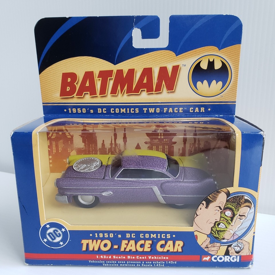 Batman 1950's Diecast Two-Face Car~Corgi~DC Comics 1:43 Scale 2005 | eBay