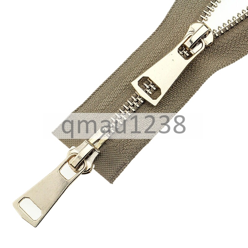NO.5 70CM TWO WAY ZIP METAL GOLD TEETH COPPER ZIPPER OPEN END FOR ...