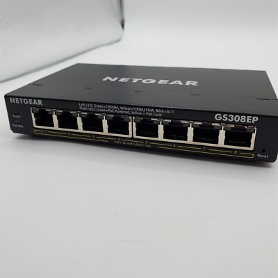 NETGEAR 8 Port PoE Gigabit Ethernet Plus Switch (GS308EP) - with 8 x ...