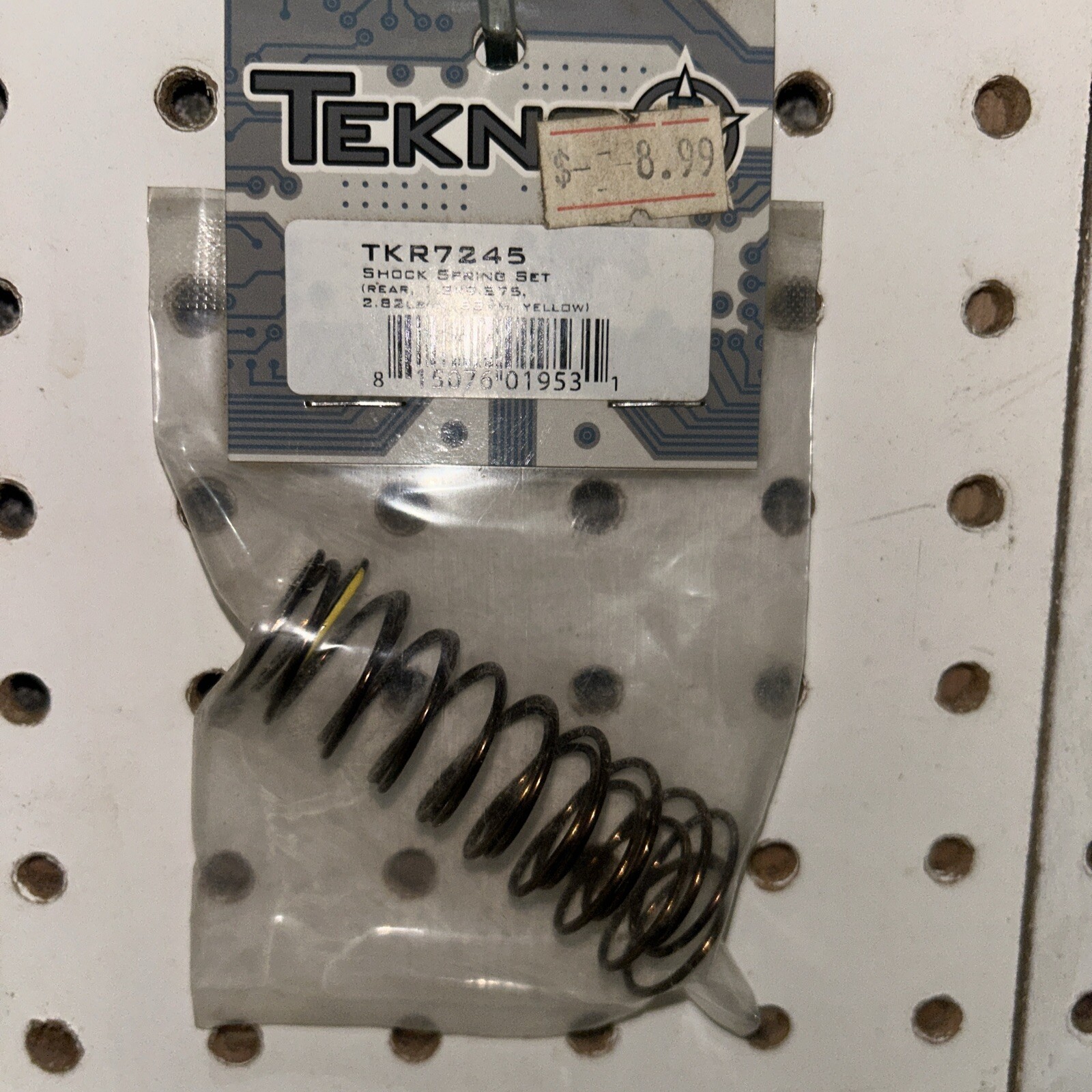 TKR7245 Shock Spring Set RR 1.3x9.875 2.82lb/in 63mm Yllw Tekno RC for ...