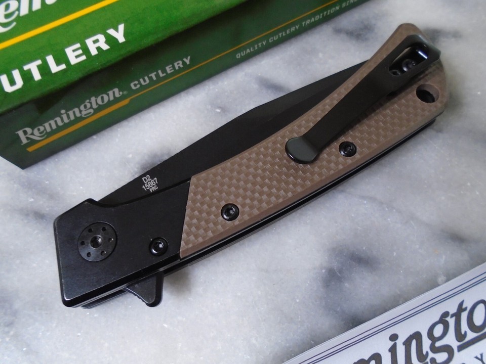 Remington Ball Bearing Pivot Tactical Pocket Knife D2 G10 Folder 15667 ...