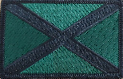 Scotland Flag Patch W/ VELCRO® Brand Fastener St Andrew's Cross Black ...
