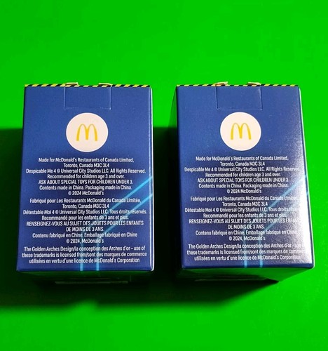 Lot Of 2 2024 McDonald's Despicable Me 4 Happy Meal Toy AVL DAVE TOY ...