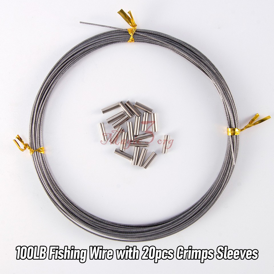 400Lb Fishing Wire Stainless Steel Single Strand Leader Wire for Shark ...
