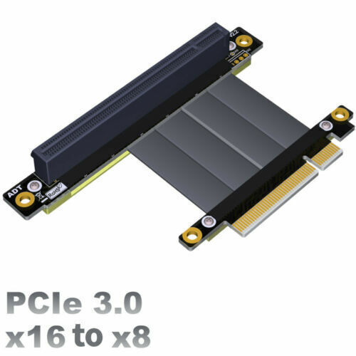 ADT-Link R83SL PCI-E x8 Extension Cable to x16 Pcie Riser 1U2U 8x to ...