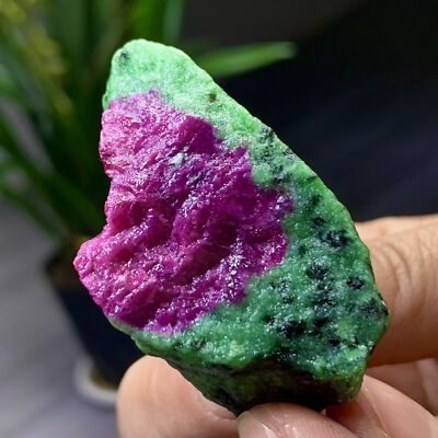 61G Natural green Ruby zoisite (anylite) crystal Wand Obelisk Point Healing | eBay