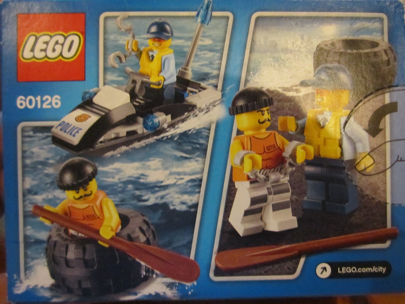 LEGO City 60126 New Tire Escape 47 pcs Mini Figures Sealed Alcatraz ...