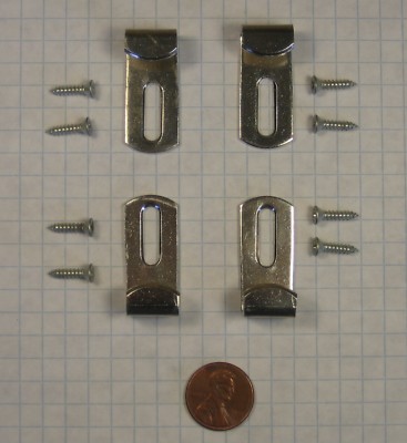 KV #318NP PANEL MOUNTING CLIP, STEEL, FOR 5/16" THICK PANELS, NICKEL ...