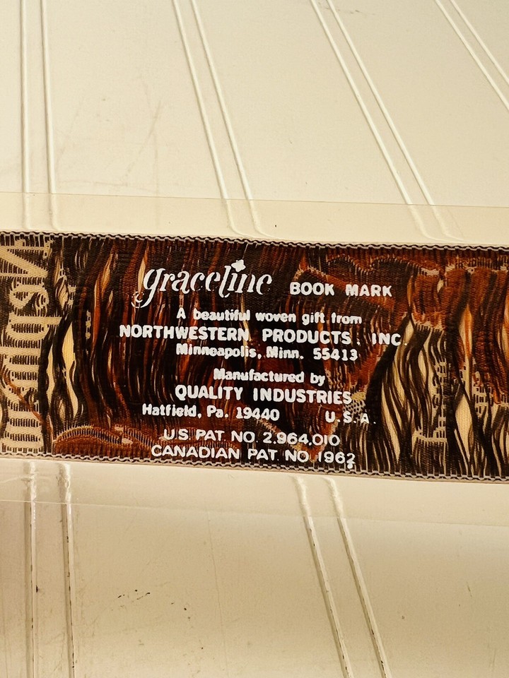 Vtg 1970's "NEPHEW" Pure Bible Verses Ribbon Graceline Woven Bookmark ...