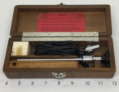 Vintage Welch Allyn ?Fiber Optics Scope In Wood Case. Not Sure What ...