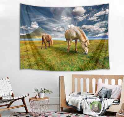 Sheep Graze In The Prairie 3D Wall Hang Cloth Tapestry Fabric ...