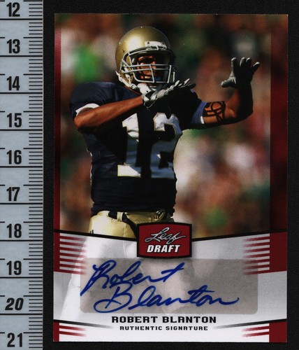 Robert Blanton 2012 Leaf Draft Rookie Autographs Red RB2 Vikings Bills ...