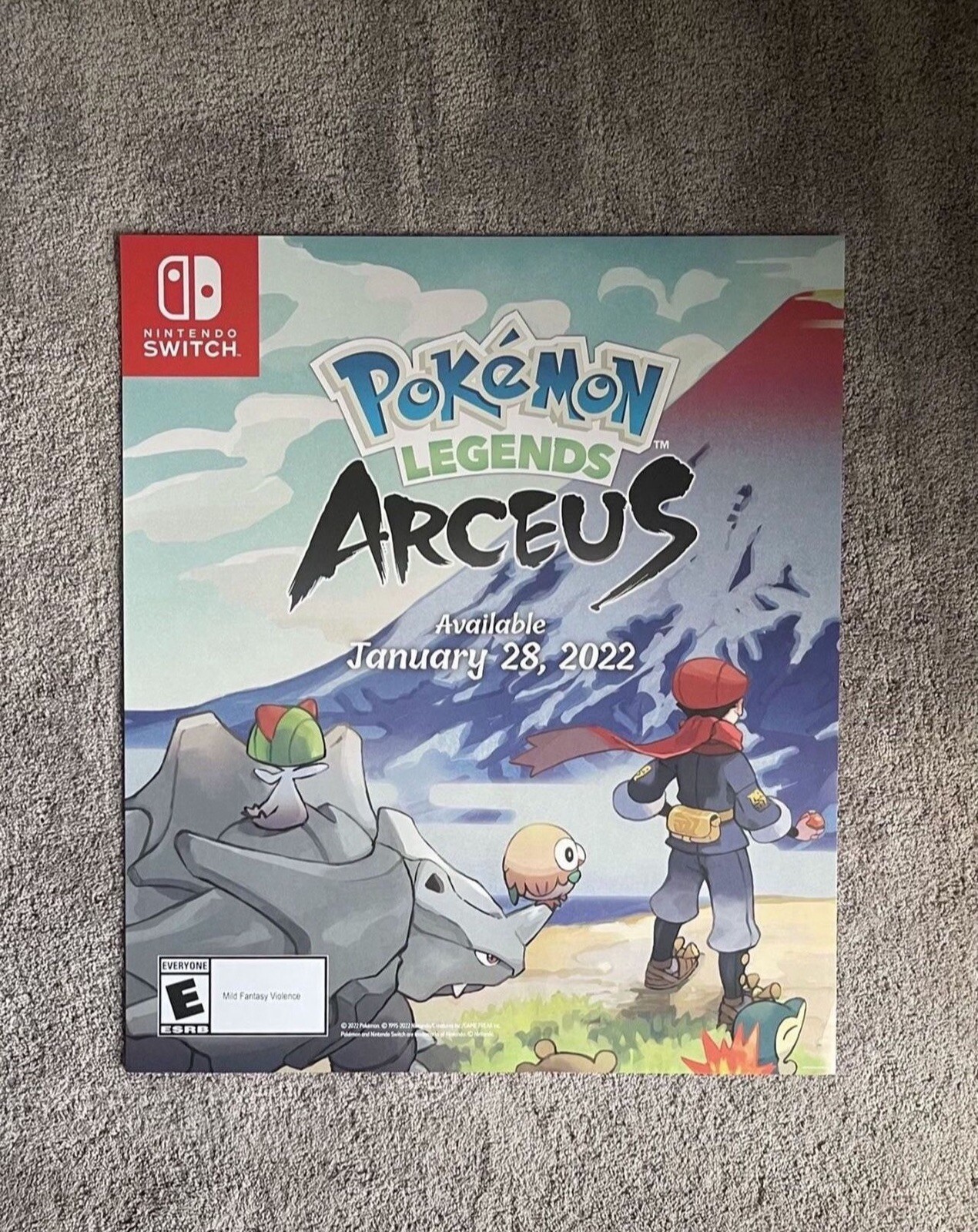 Pokemon Legends Arceus GameStop In Store Exclusive Promo Poster 28 x 24 ...