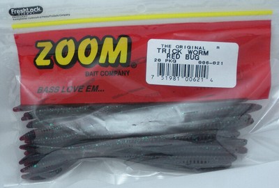 Zoom 006-021 6" Trick Worms Red Bug 20CT | eBay
