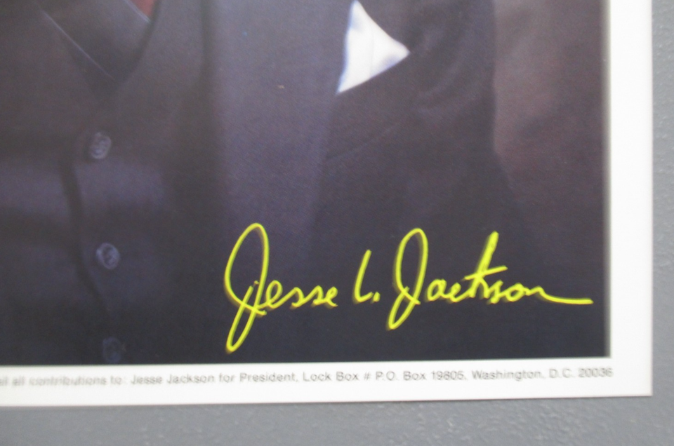 AUTOGRAPH 1991 Hand-Signed 8x10 Photo JESSE JACKSON President Campaign ...