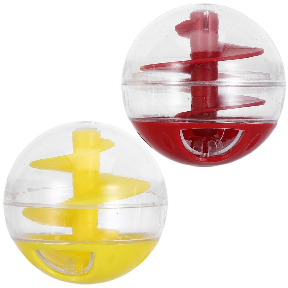 2 Pcs Cat Treat Dispenser Food Dispensing Toy Feeding Puzzle Toys ...