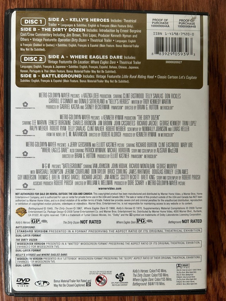 TCM Greatest Classic Films: World War II-Battlefront Europe (DVD, 2009 ...