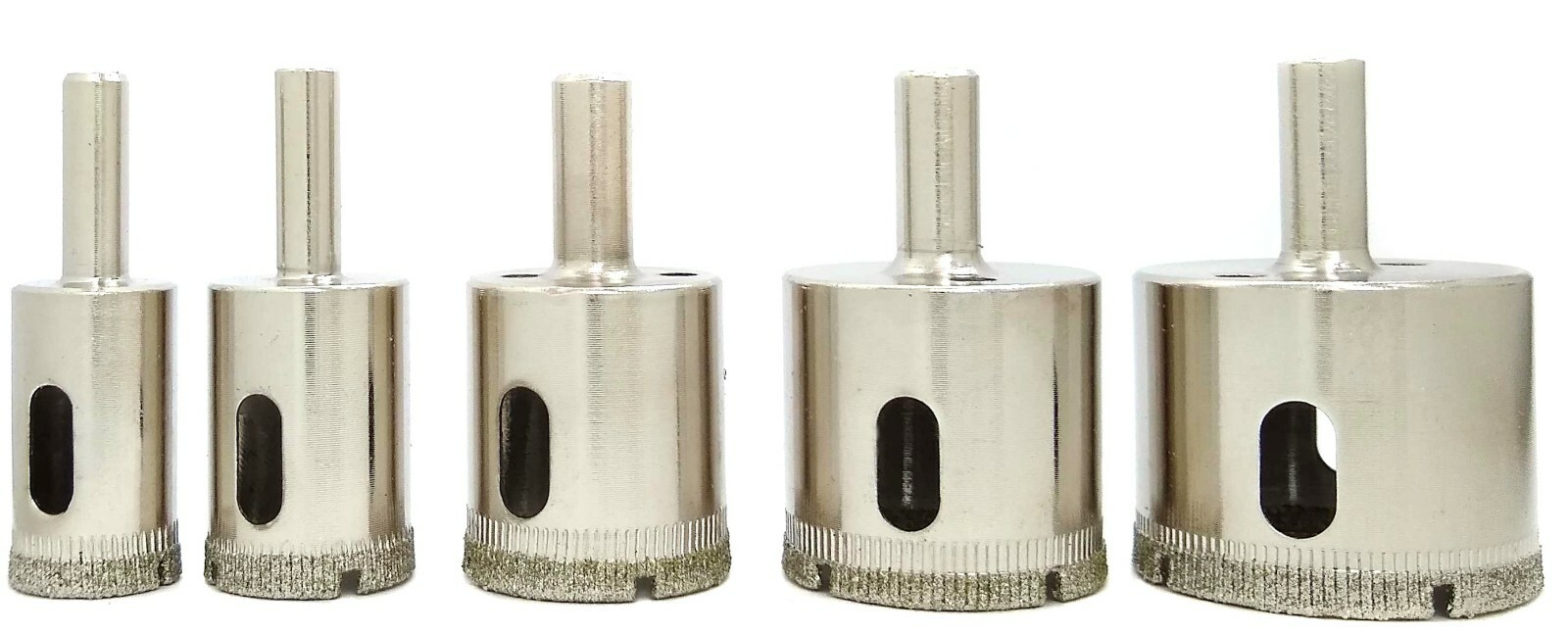 Diamond Hole Saw Drill Bit Set 5 Pcs 3/4 1 1 1/4 1 1/2 1 3/4 inch Tiles ...