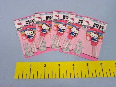 Box of 5 Hillman Group 94850 Hello Kitty Blank Key KW1 KW10 (QTY 5 Keys ...