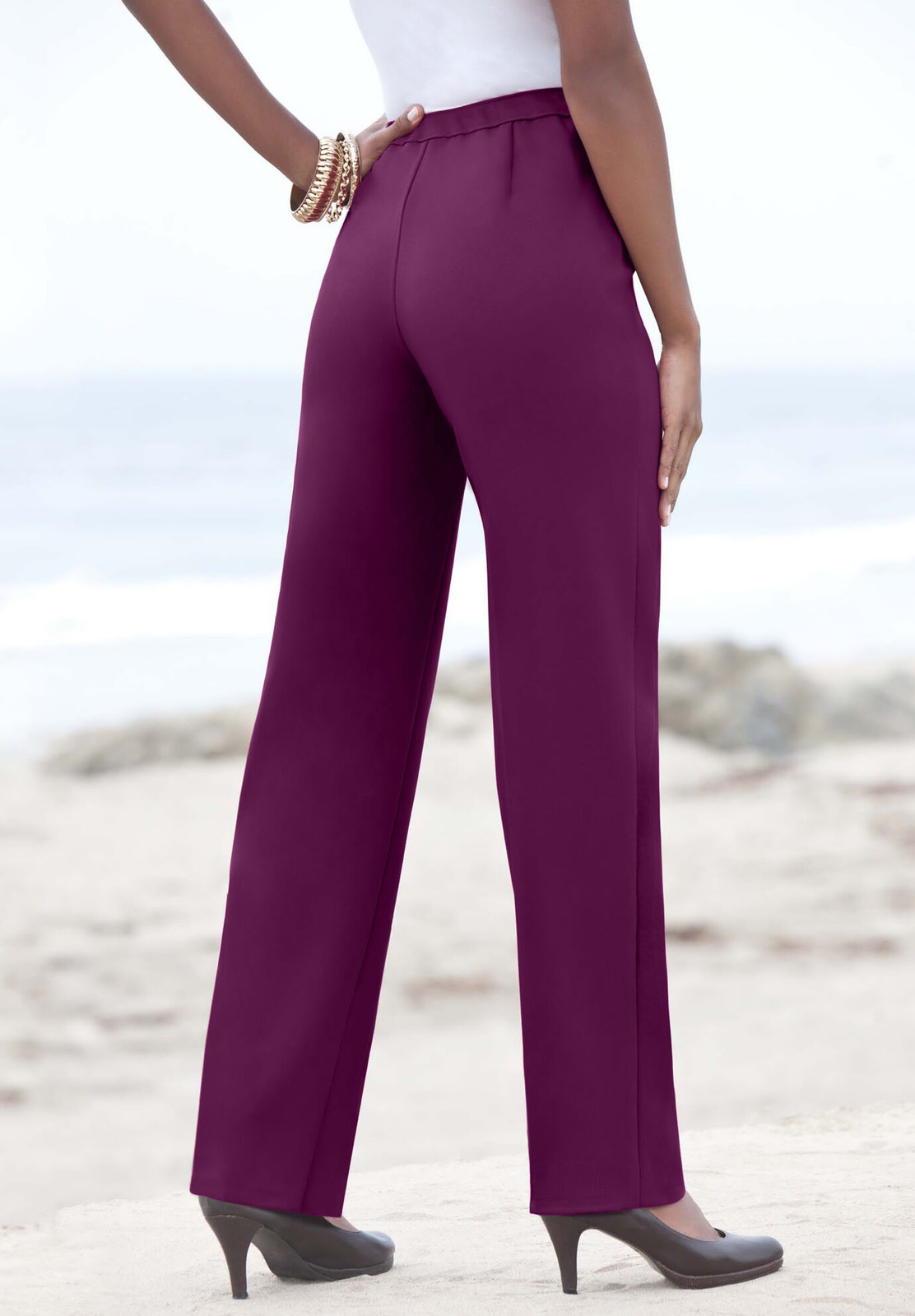 Roaman's Women's Plus Size Petite Classic Bend Over Pant | eBay
