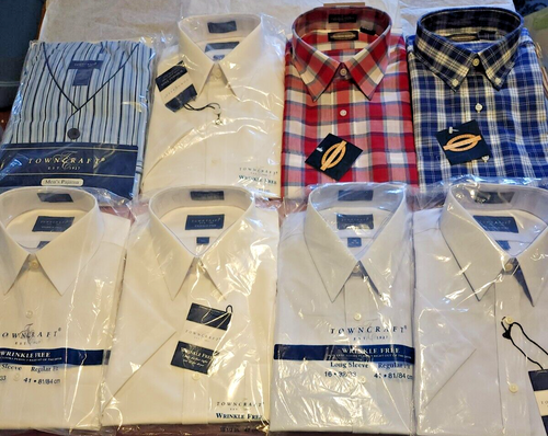 New 8-Piece Towncraft Dress Shirt Set Size Large | eBay