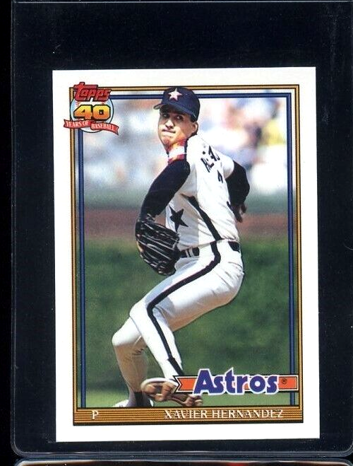 1991 TOPPS TIFFANY #194 XAVIER HERNANDEZ ROOKIE RC HOUSTON ASTROS | eBay
