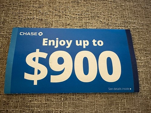 Chase New Checking and Savings $900 Bonus Coupon Expires 01/22/25 | eBay